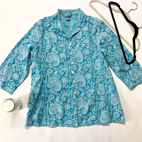 Koret | Tops | Koret Paisley Glitter Blouse | Poshmark